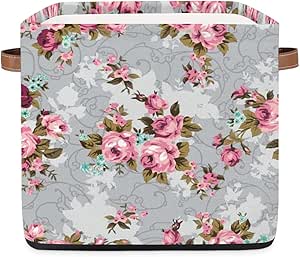 Amazon.com - Nice Cute Flowers Storage Basket Fabric Cube Storage ...