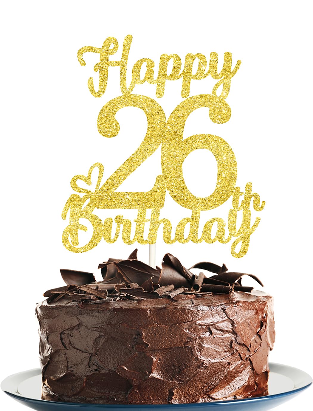 Snapklik.com : 26 Birthday Cake Toppers-Gold Glitter, 26th Cake Topper ...