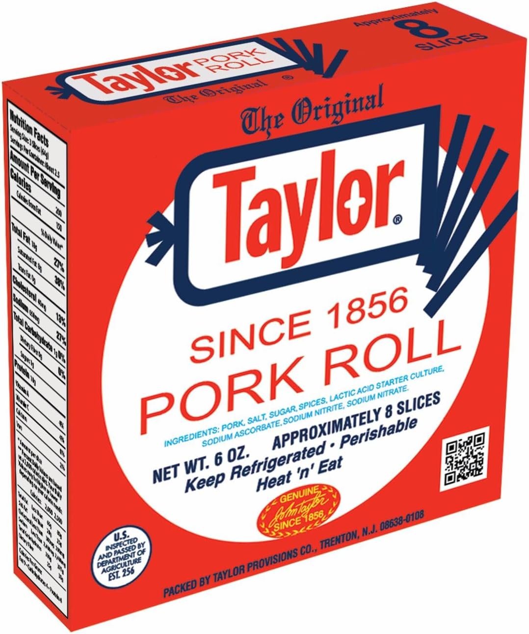 Amazon.com: Taylor, Pork Roll, 6 Ounce : Grocery & Gourmet Food