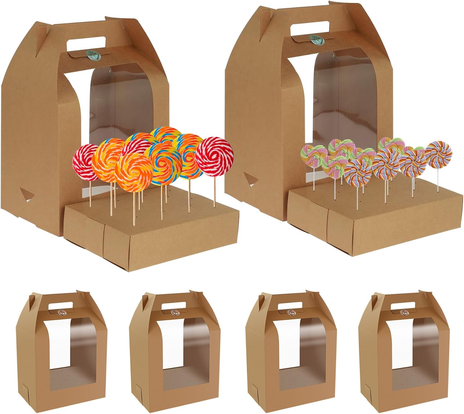 6Pcs Cake Pop Holder Boxes 18 Holes 8.5x5.9x12inch Reusable Cake Pop ...