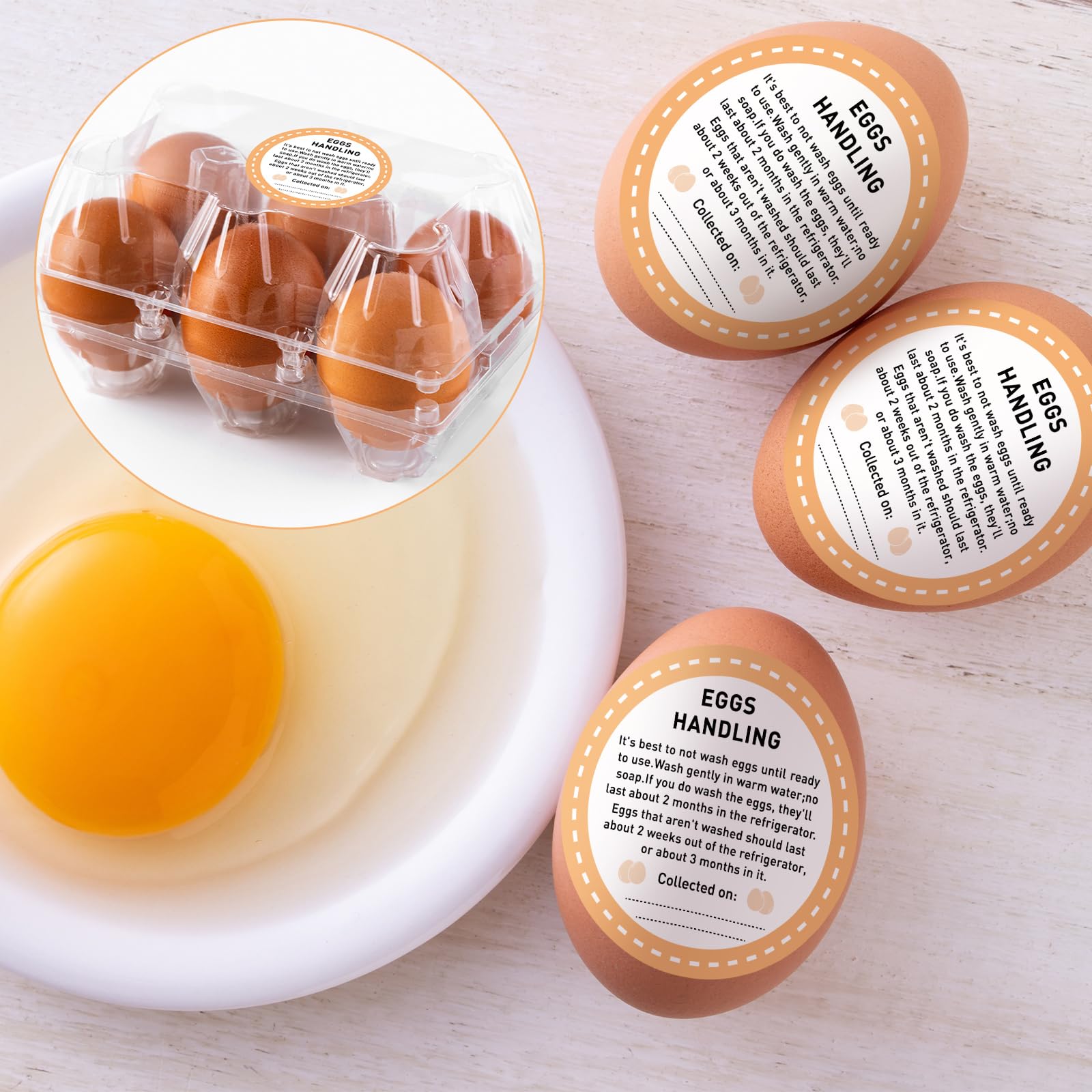Snapklik.com : 1000 Pcs Farm Fresh Eggs Carton Labels Stickers 2 Inch ...