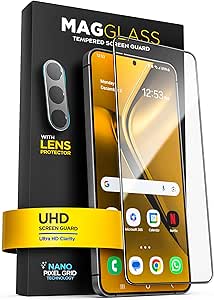 Amazon.com: magglass Designed for Samsung Galaxy S25 Tempered Glass Screen Protector ...