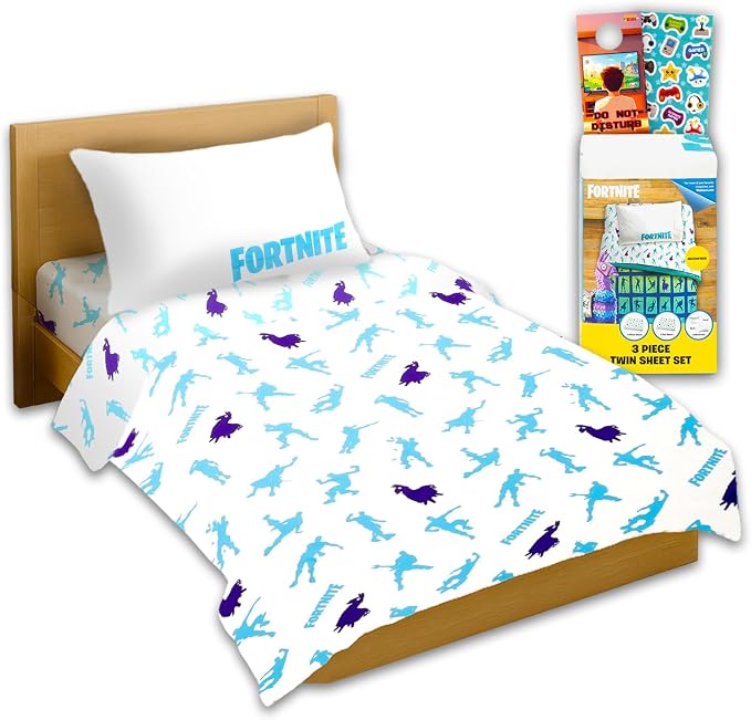 Amazon.com: Fortnite Twin Bedding Set - Bundle with Video Game Flat ...