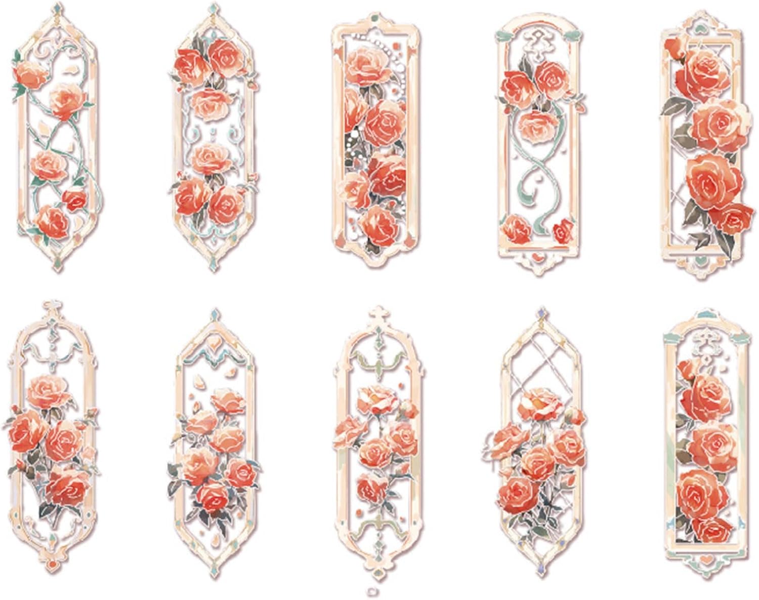 Amazon.com: 10 Pieces Bookmarks for Book Lovers, Flower Bookmark, Cute ...