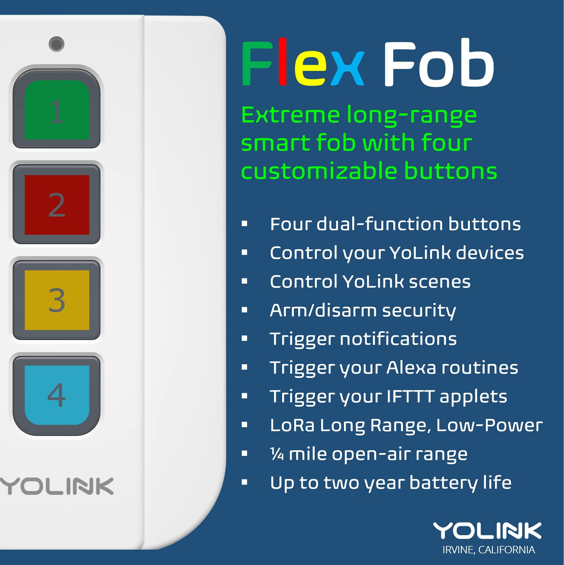 Snapklik.com : FlexFob 4-Button Smart Fob, Up To 8 Functions, Trigger ...