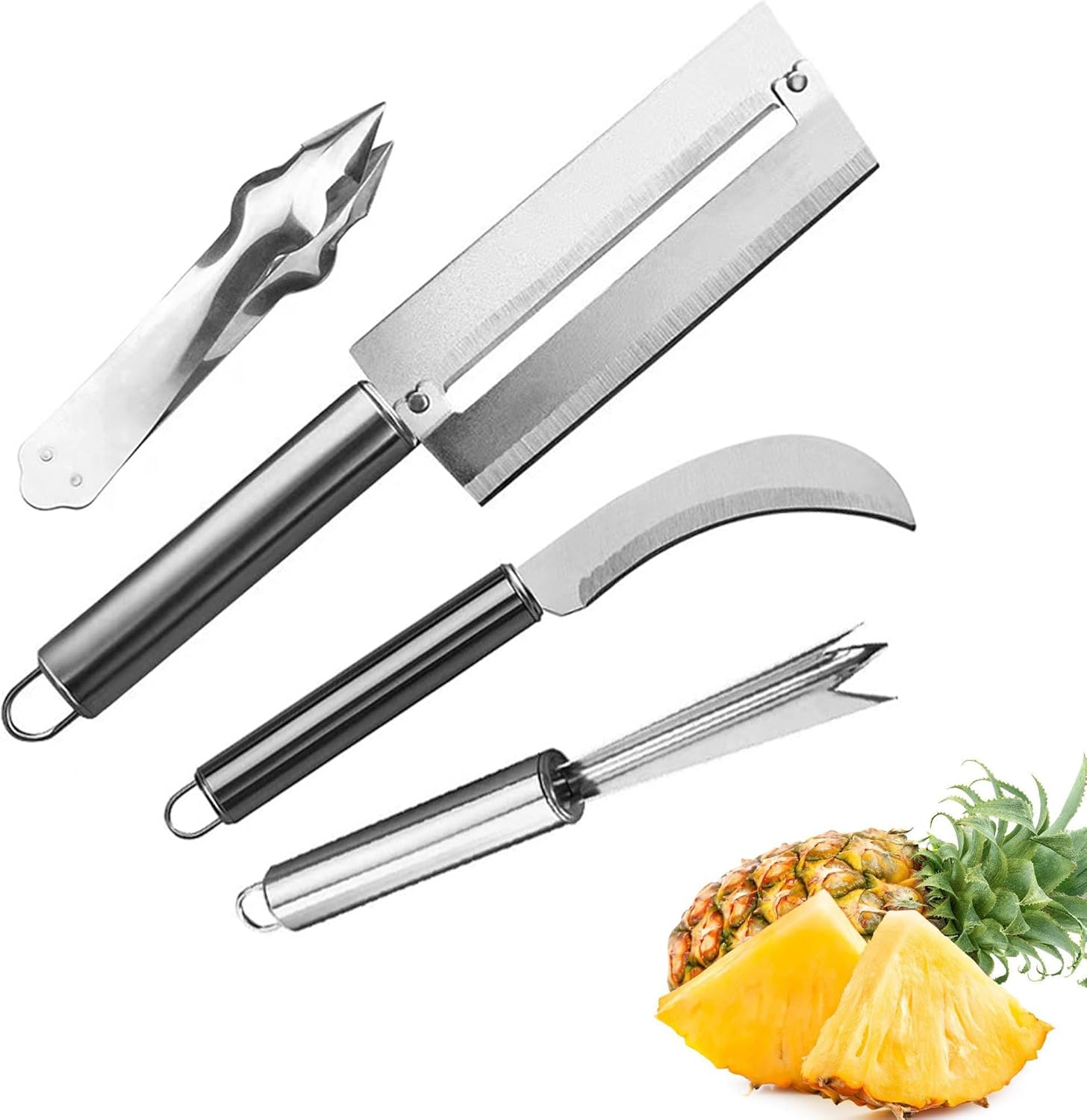 Amazon.com: PCTC 4PCS Pineapple Peeler Remover Tool,Stainless Steel ...