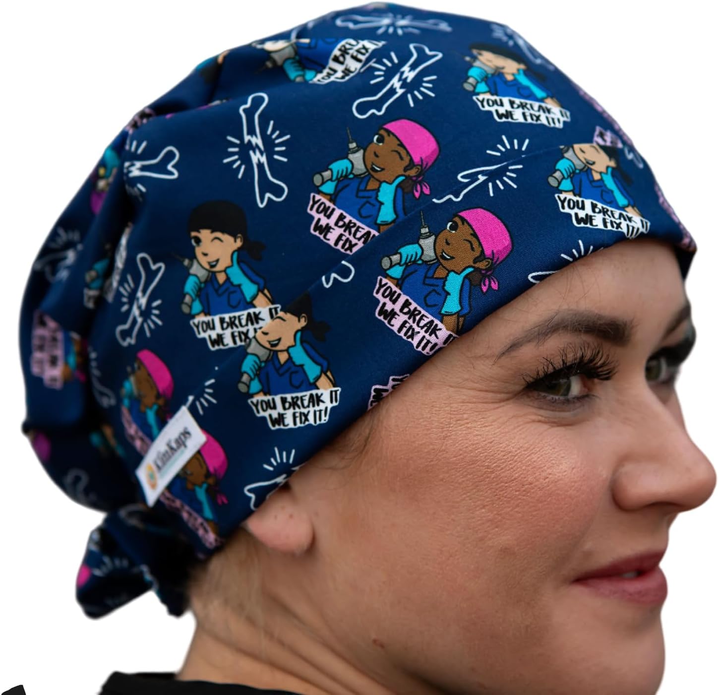 Amazon.com: KimKaps Tie Back Surgical Nurse Scrub Hat - Magician Ortho Doctor Themed Scrub hat ...