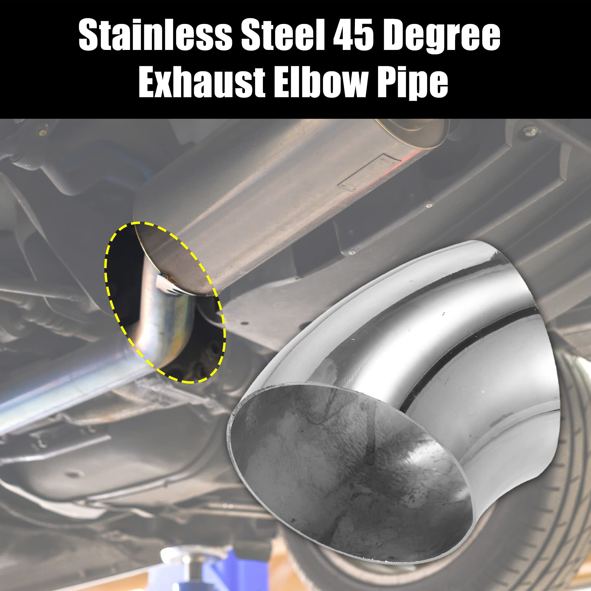 Snapklik.com : 4 Pcs OD 4 Inch 45 Degree SS304 Stainless Steel Bend ...