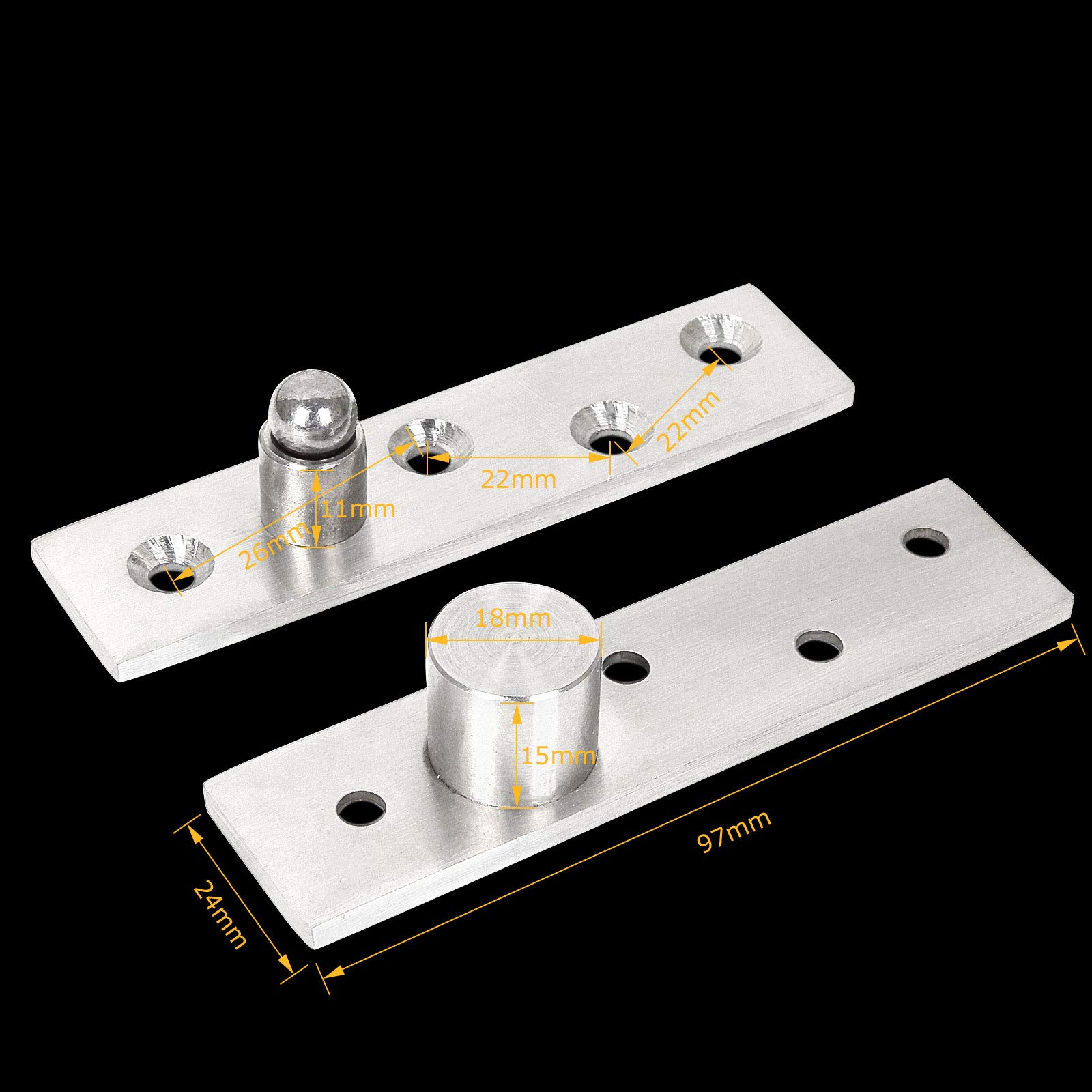 Buy 6 Sets Hidden Door Hinges, 360 Degree Rotation Offset-Axes Door ...