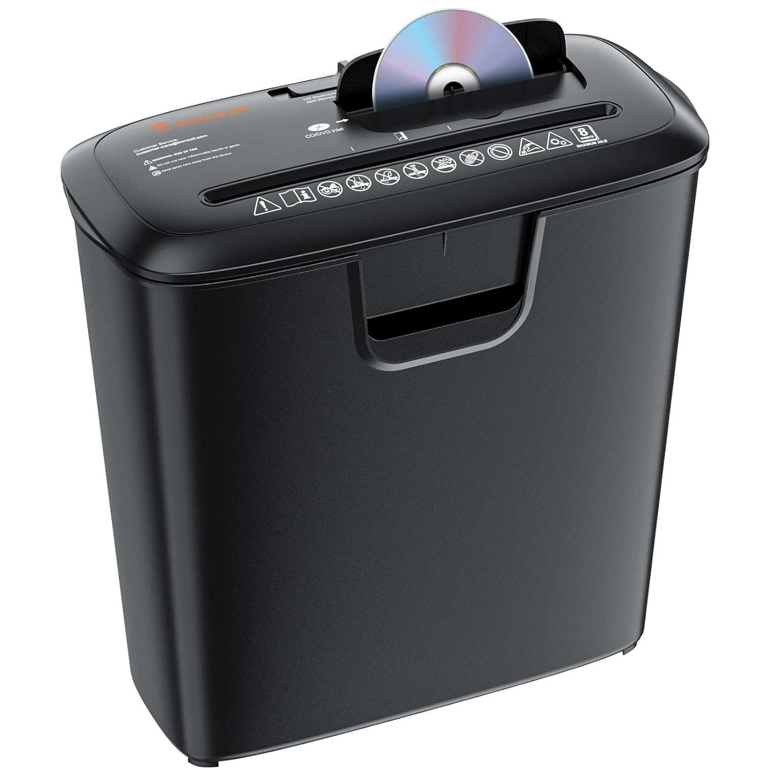 Bonsaii Paper Shredder for Home 8 Sheets StripCut Security Level P2 ...