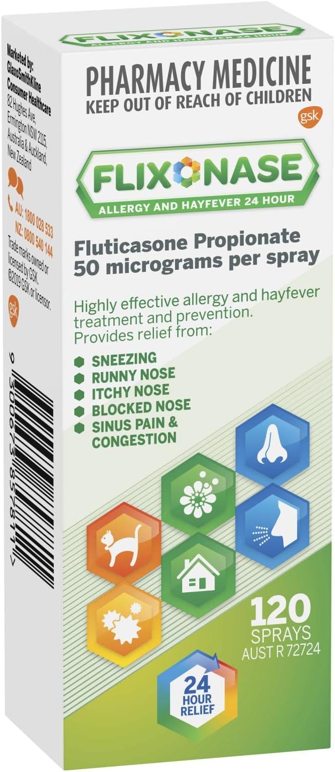 Flixonase Nasal Spray 24 Hour 120 Sprays : Amazon.com.au: Health ...