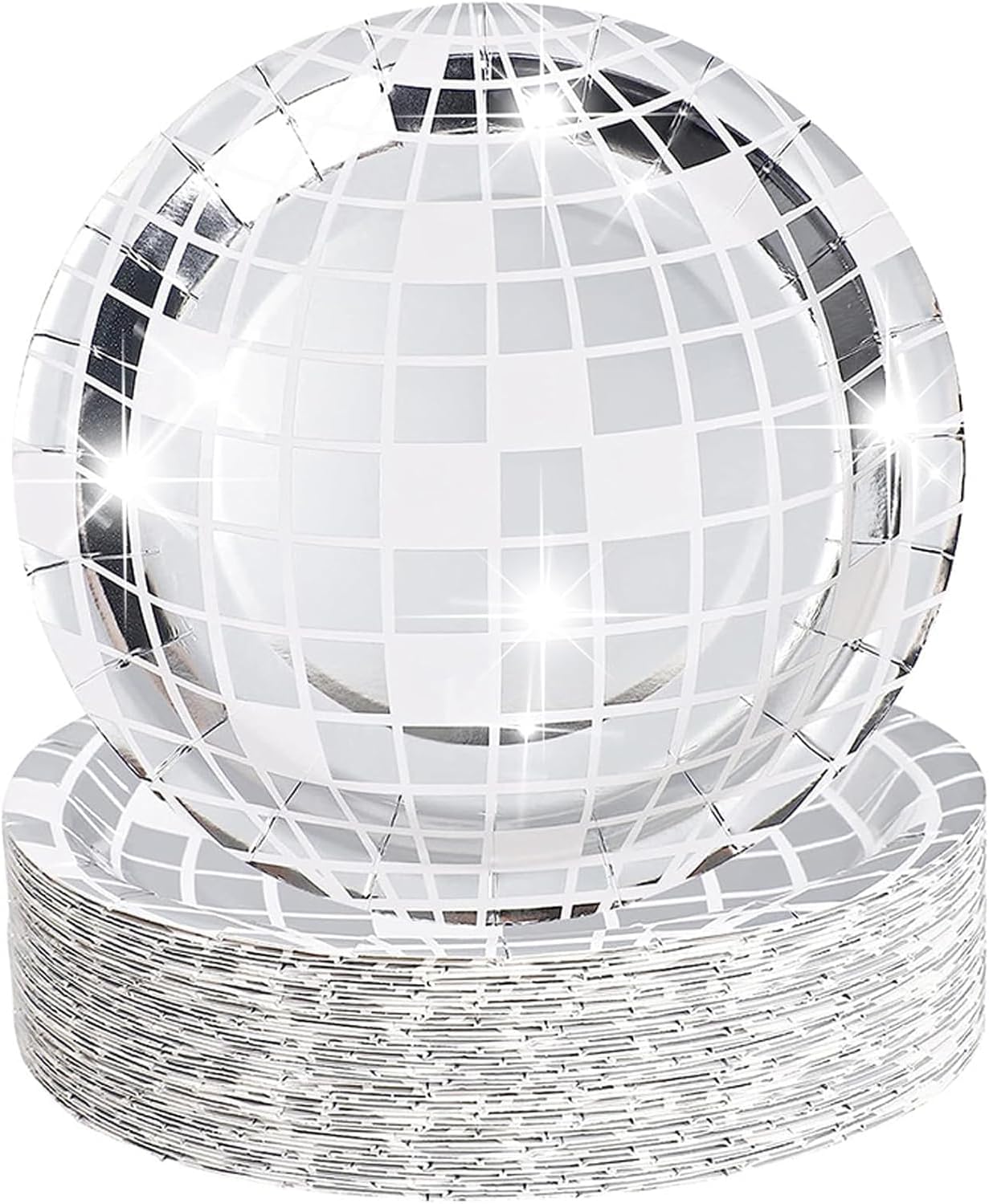 Amazon.com: KRYJYJOK 25 Pieces Disco Plates, 70's Disco Ball Plates ...