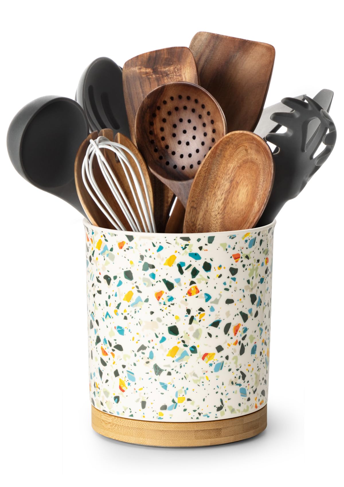 Amazon.com: Nucookery 360°Rotating Utensil Holder, 7.2" Kitchen Utensil ...