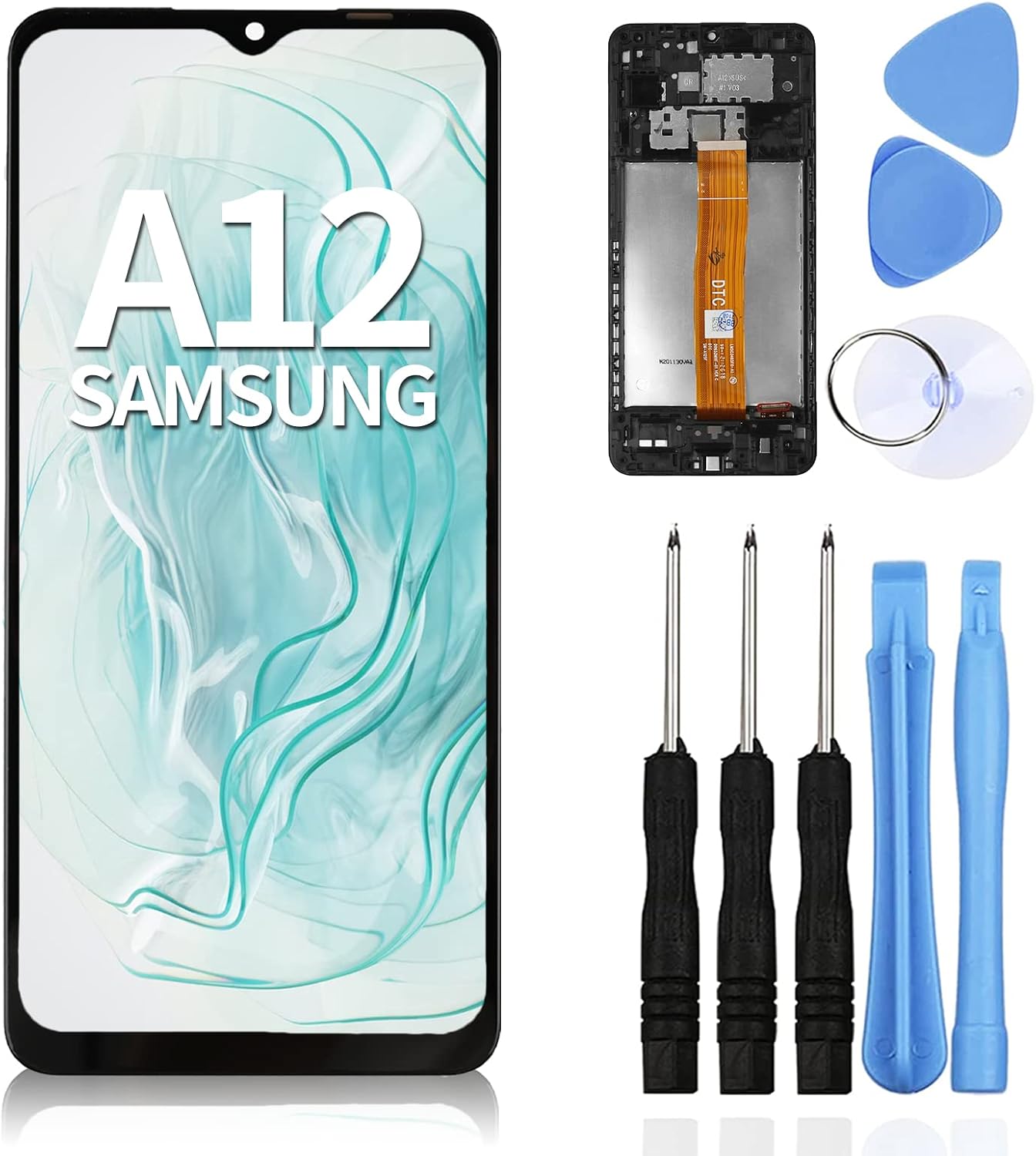 Amazon.com: Ayake for Samsung A12 Screen Replacement with Frame, LCD ...