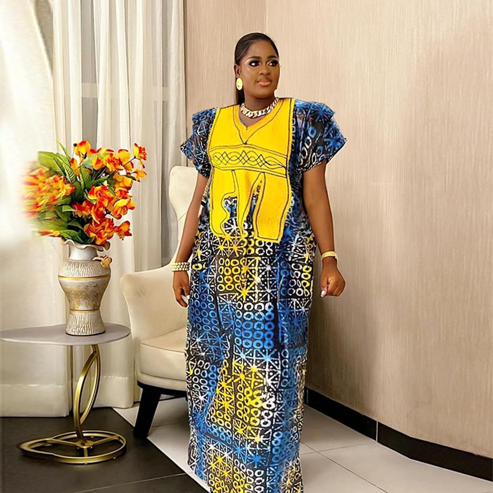 Snapklik.com : African Print Bubu Dress For Woman Embroidery Pattern ...