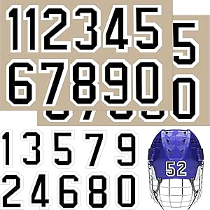 Amazon.com : 88 Pcs Helmet Numbers Self Adhesive Helmet Numbers Sticker ...