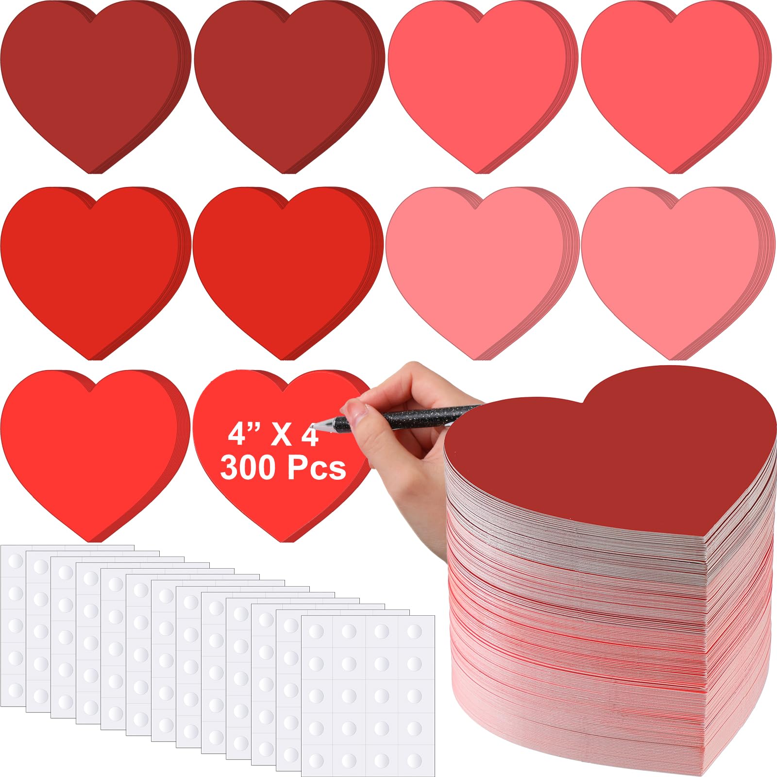 Snapklik.com : Tatuo 300 Pcs Valentines Day 4 X 4 Inches Heart Cutouts ...