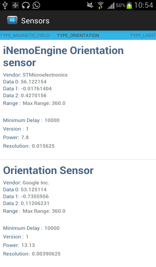 Sensors - App on Amazon Appstore