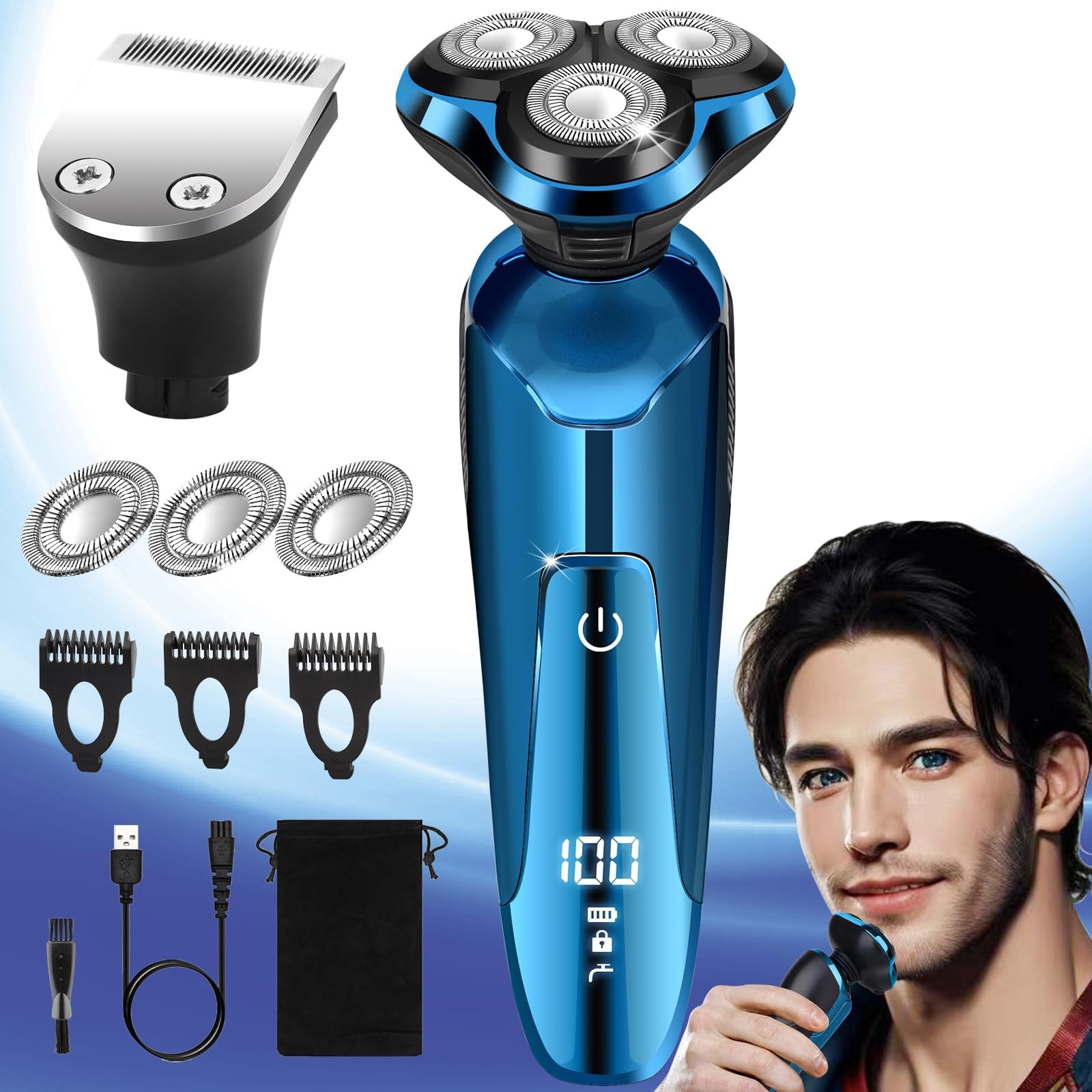 Amazon.com: Mayeec Electric Shaver for Men, Electric Razors with Pop-up ...