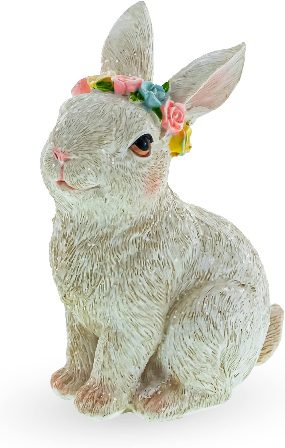 Amazon.com: BestPysanky Floral Crown Bunny Figurine – Elegant Spring ...