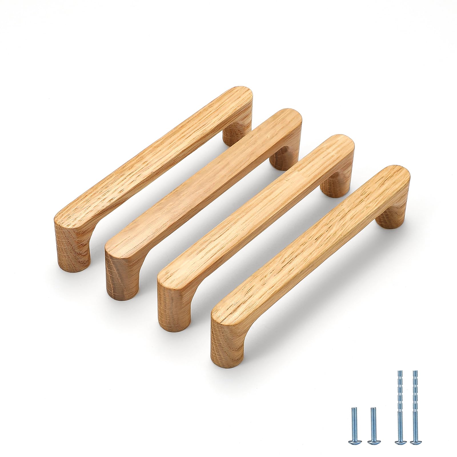 Amazon.com: Evionlin Burlywood Round 5 in 4 pcs Wooden Drawer Pulls ...