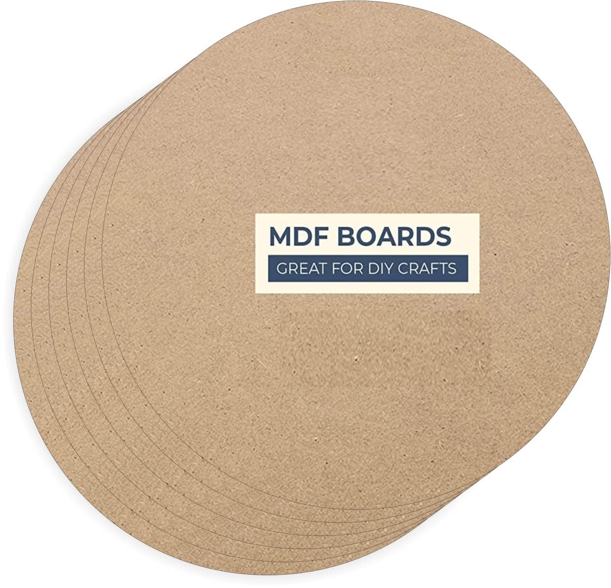 KUSTOMIZE 6 Piece Round MDF Boards for Art and Craft - Wood Round MDF ...