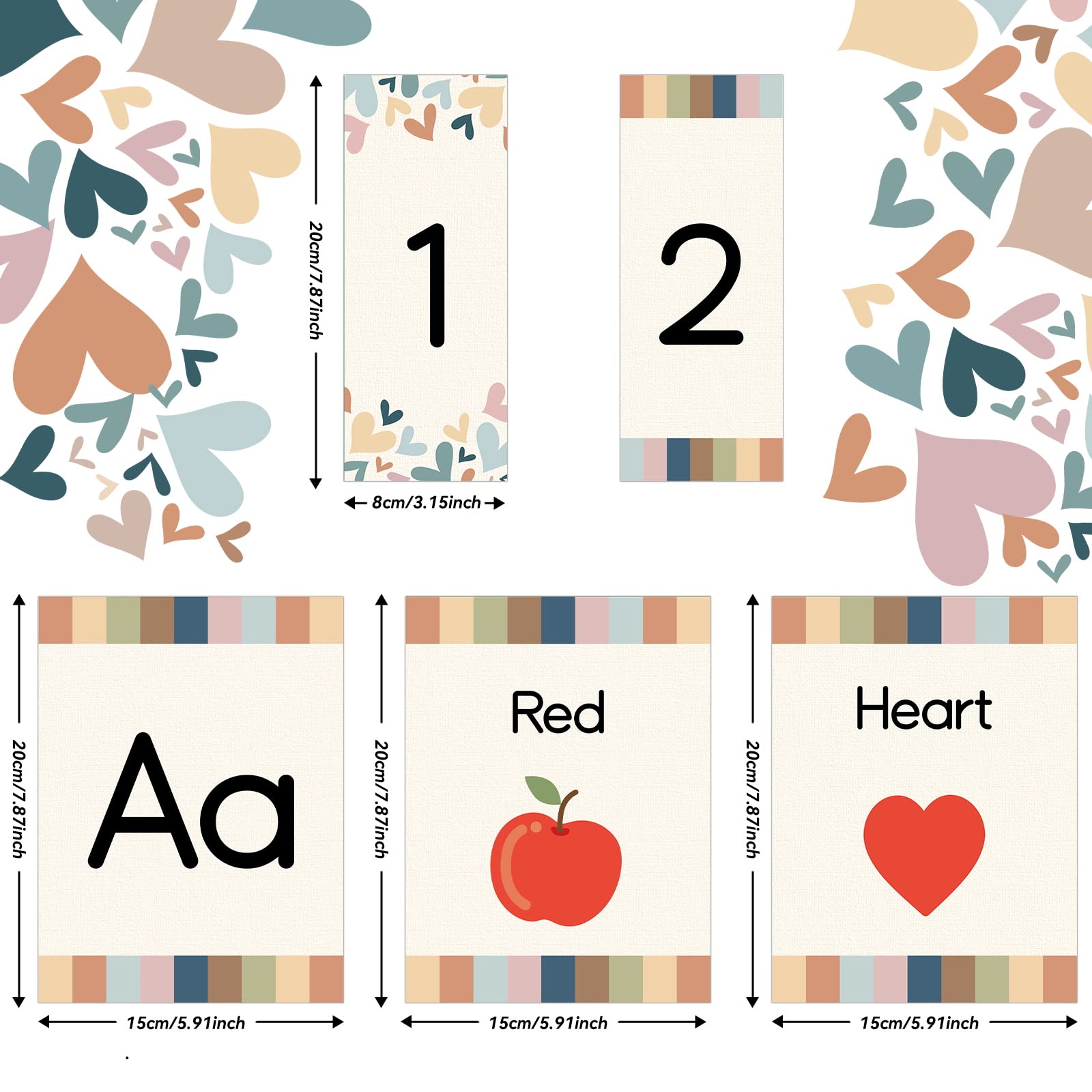 Snapklik.com : 56 Pcs Boho Alphabet And Number Bulletin Board Set Decor ...