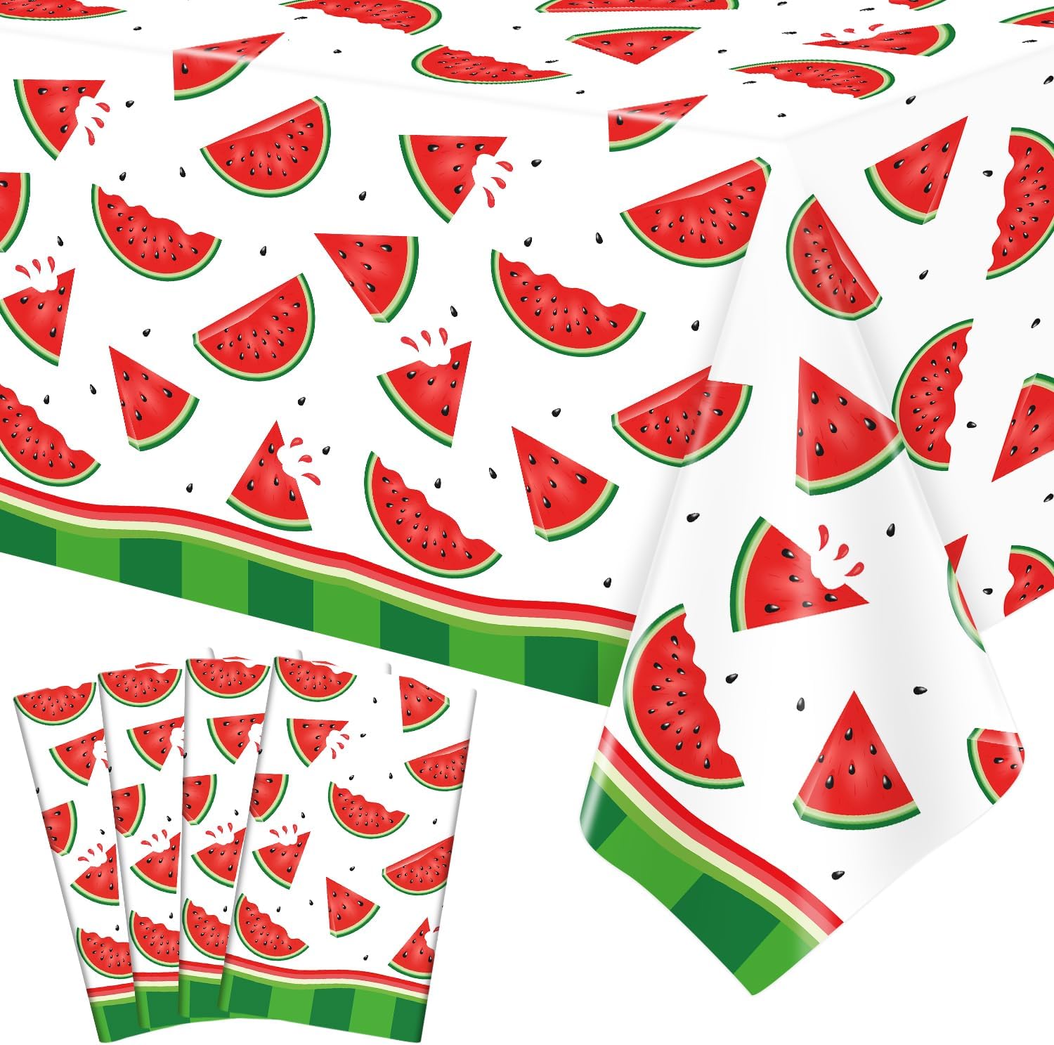 Amazon.com: TJYJOY 4 Pack Watermelon Tablecloth Melon Table Cloth ...