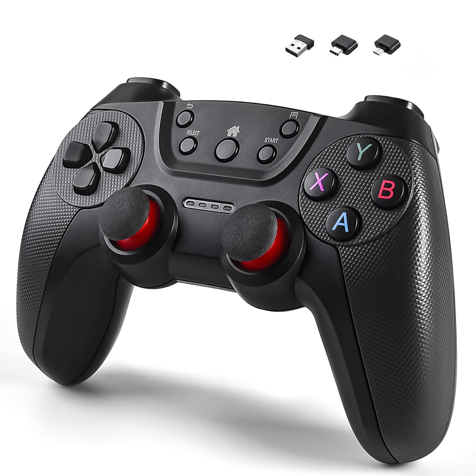 Controlador de Juegos Inalámbrico 2.4G, Gamepad Compatible con PC ...