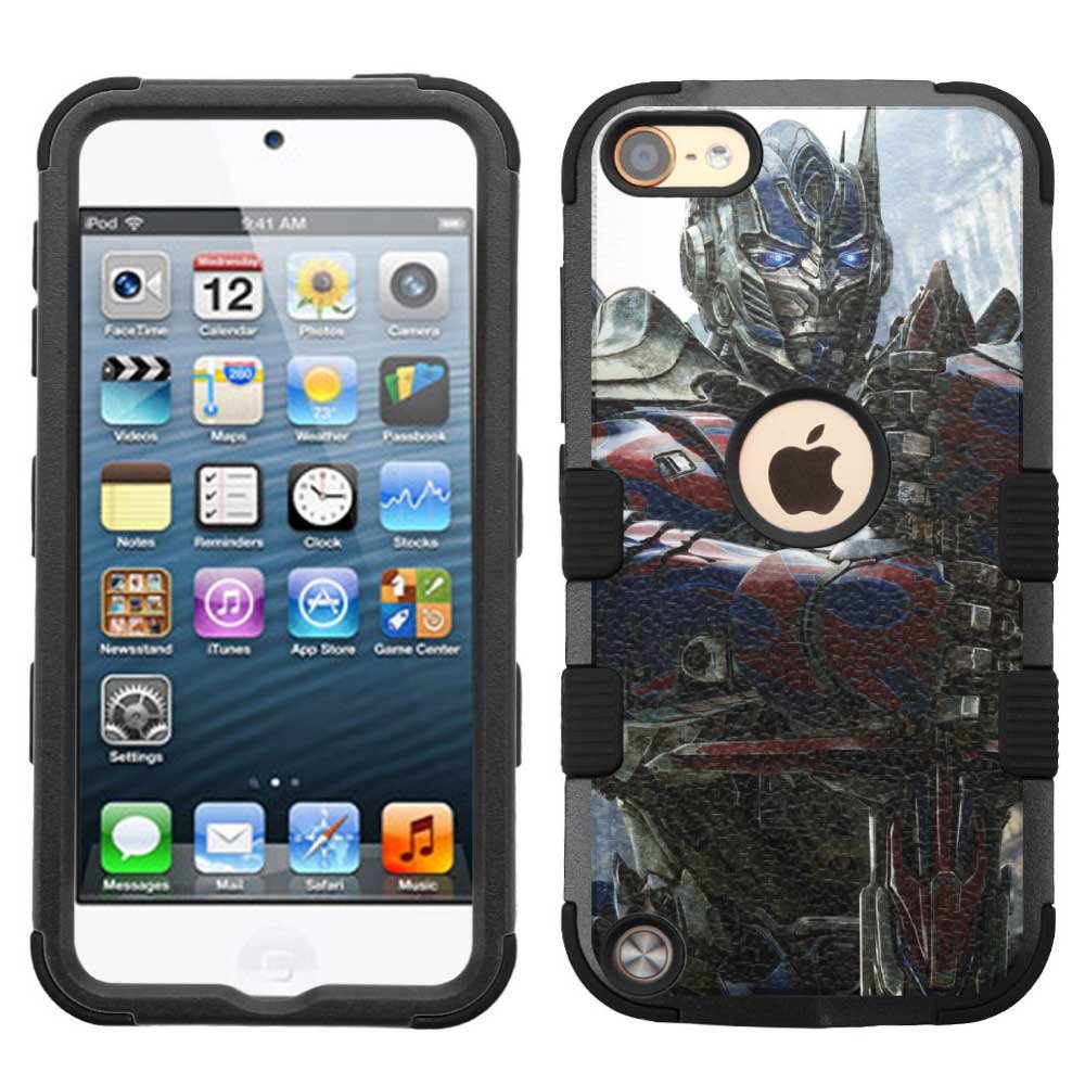 Buy for iPod Touch 5/6, Hard+Rubber Dual Layer Hybrid Heavy-Duty Rugged ...