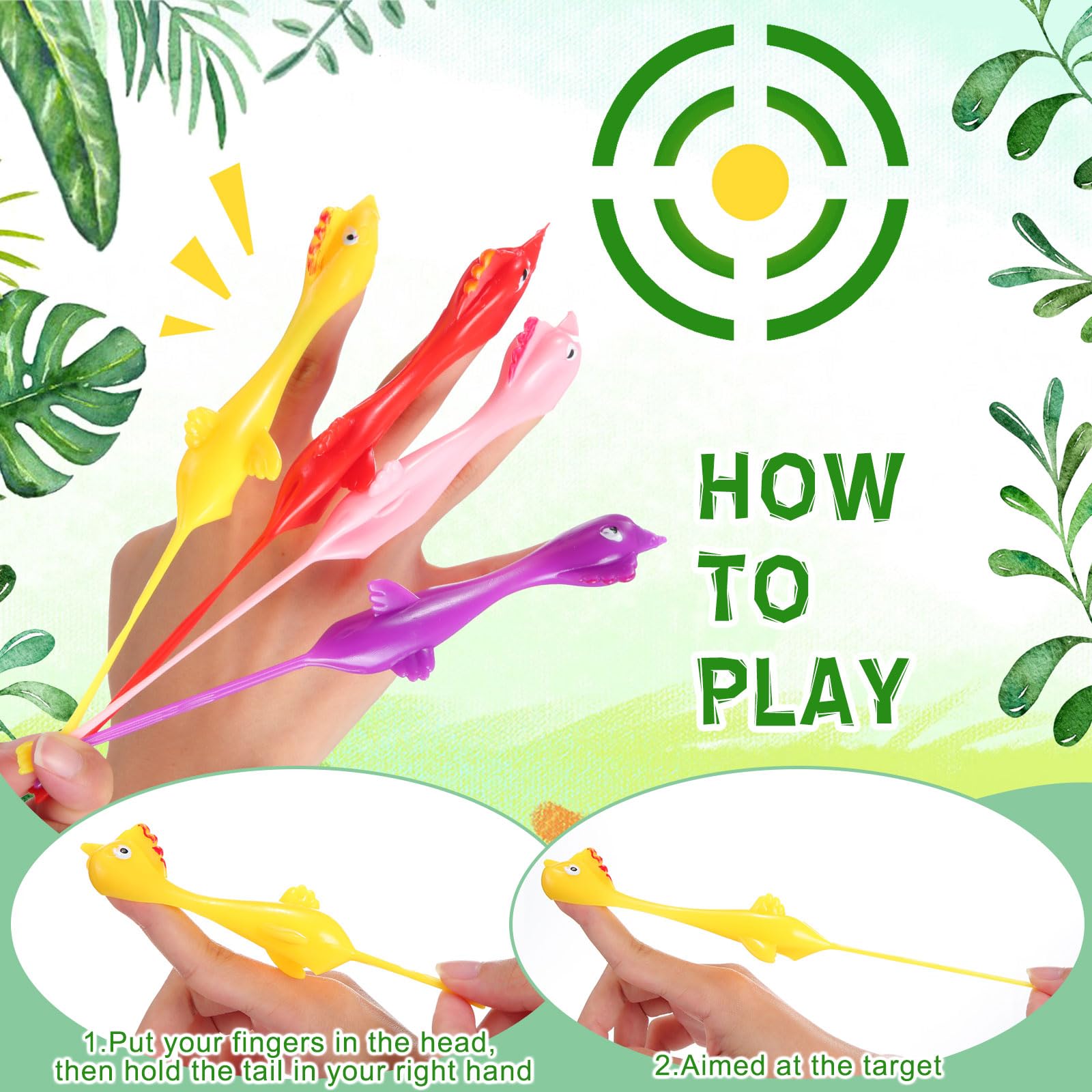 Snapklik.com : Lenwen 180 Pieces Easter Slingshot Chicken Catapult Toy ...