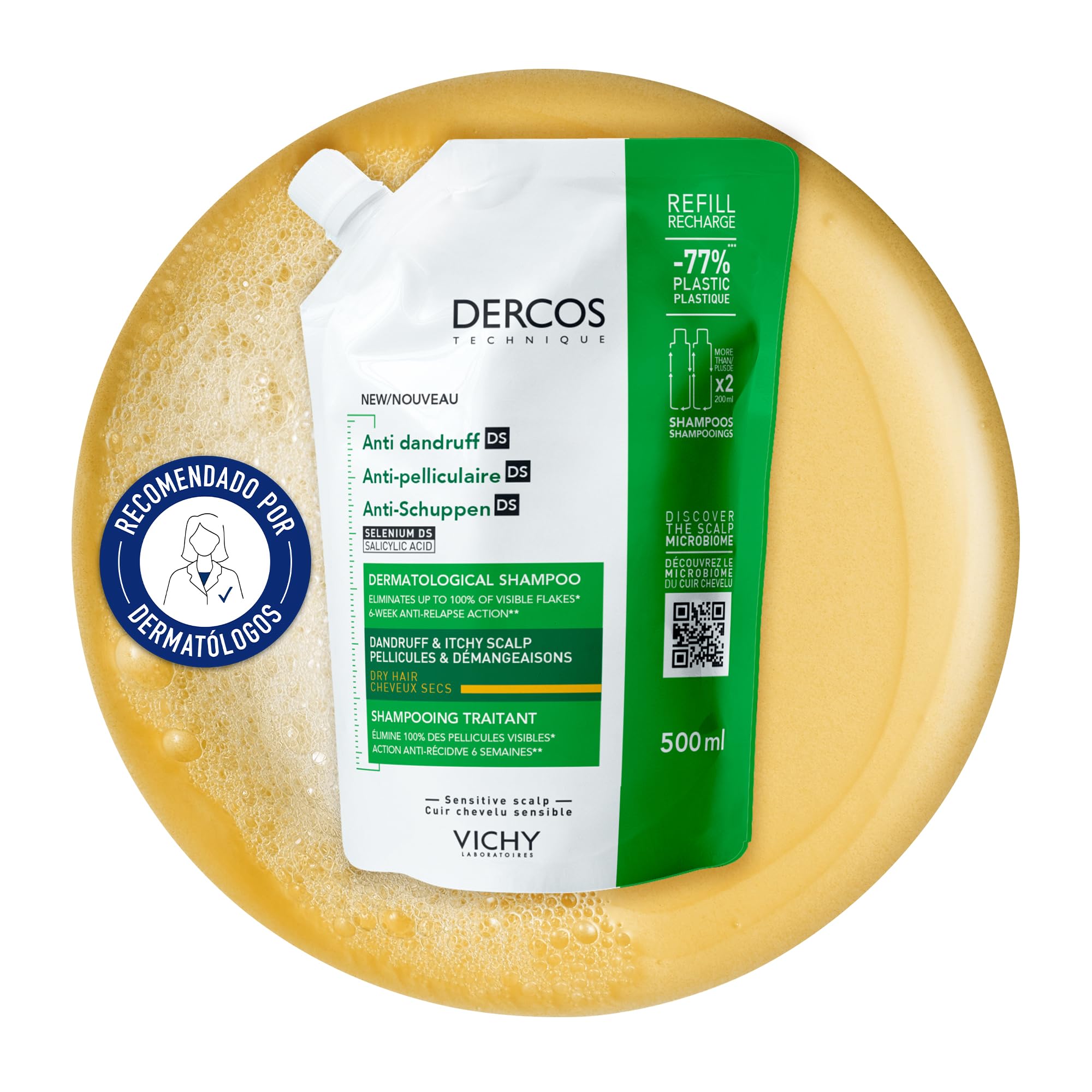 Vichy Dercos Anti-Dandruff Shampoo Dry, 500ml : Amazon.co.uk: Beauty