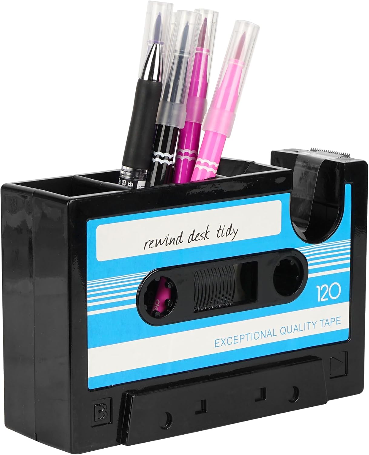 Amazon.com : SHIDOW Creative Adhesive Tape Pen Holder, Retro Cassette ...