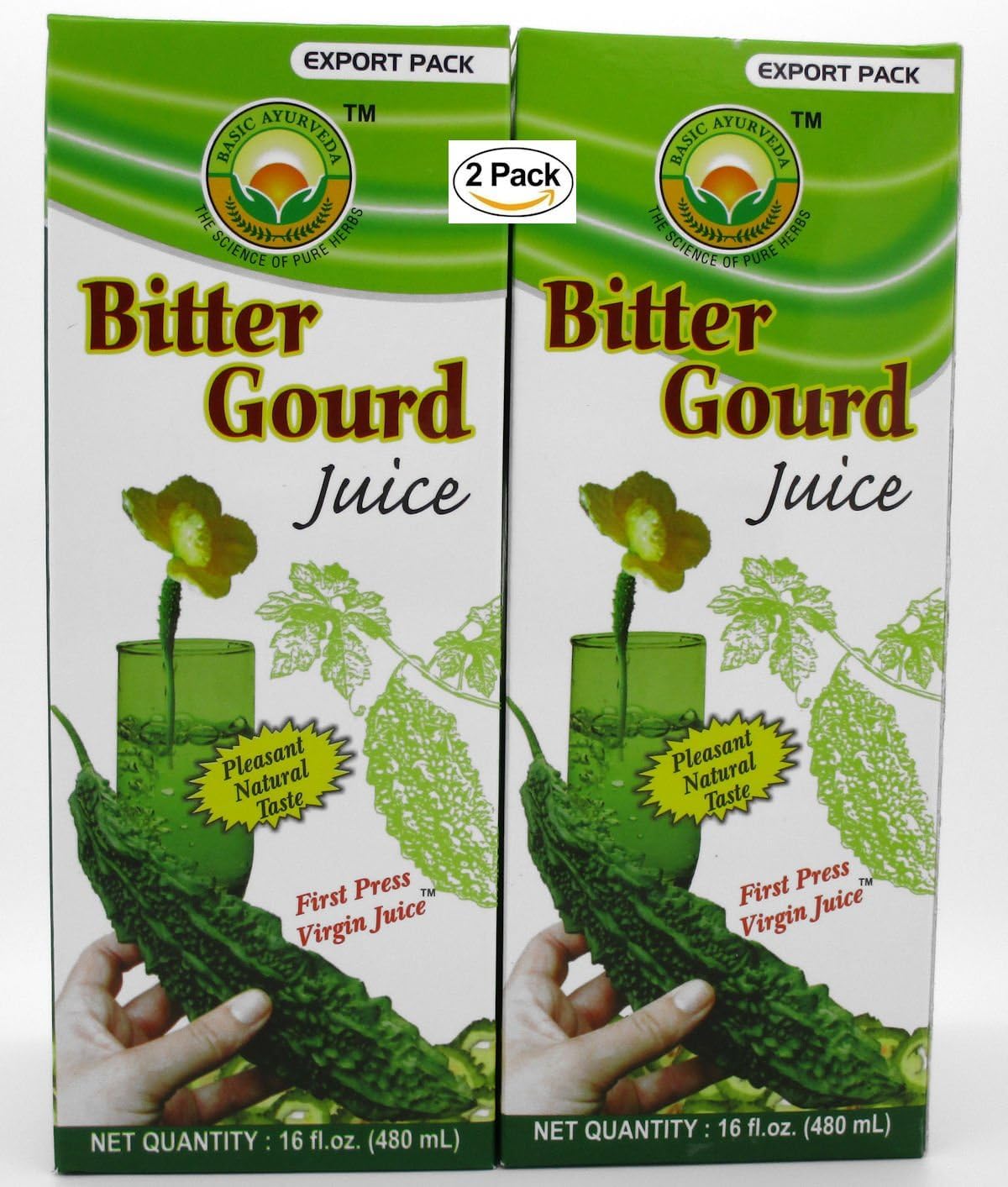 Amazon.com: Basic Ayurveda Bitter Gourd Juice (Pack of 2) | 16.23 Fl Oz ...
