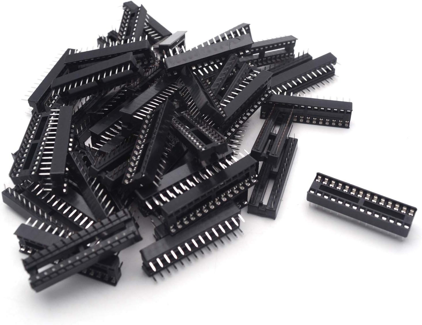 Amazon.com: Antrader 50pcs/lot 2.54 mm DIP IC Sockets Adaptor Solder ...