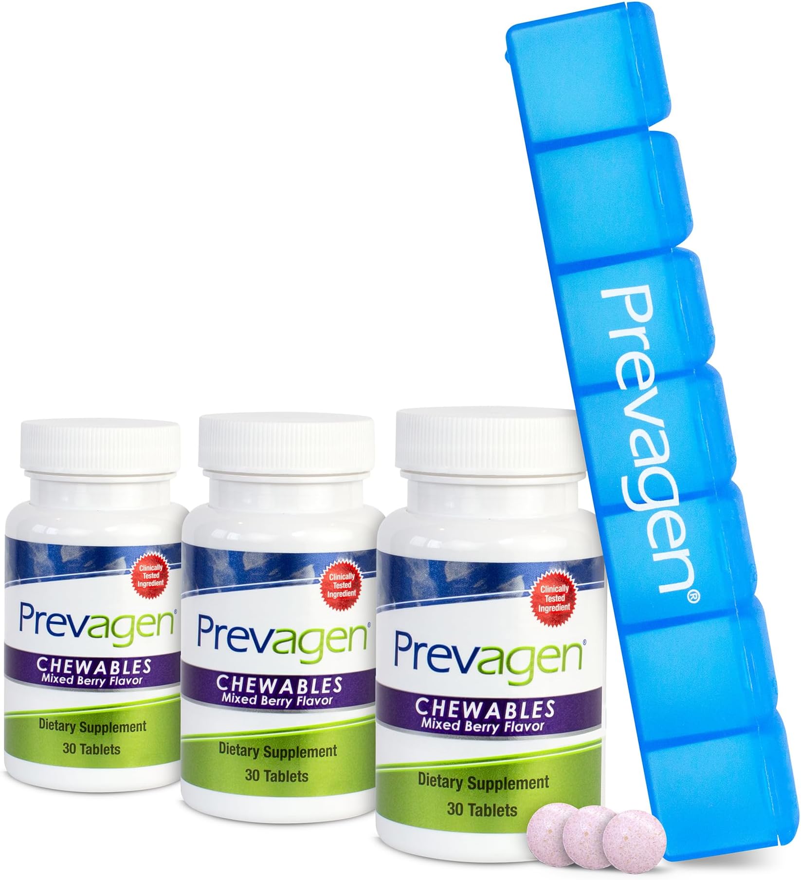 Amazon.com: Prevagen Regular Strength 10mg, 30 Chewables |Mixed Berry-3 ...