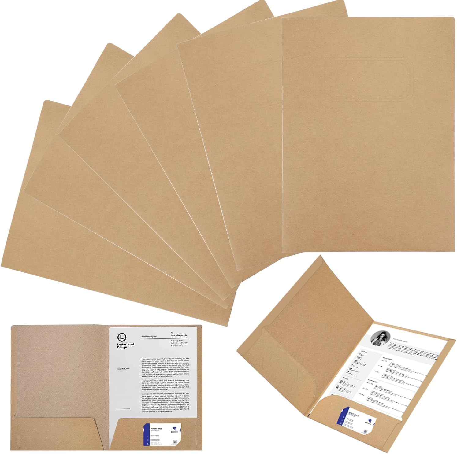 Fizdoqg Presentation Folder Pack of 6 Presentation Folder A4 Kraft ...
