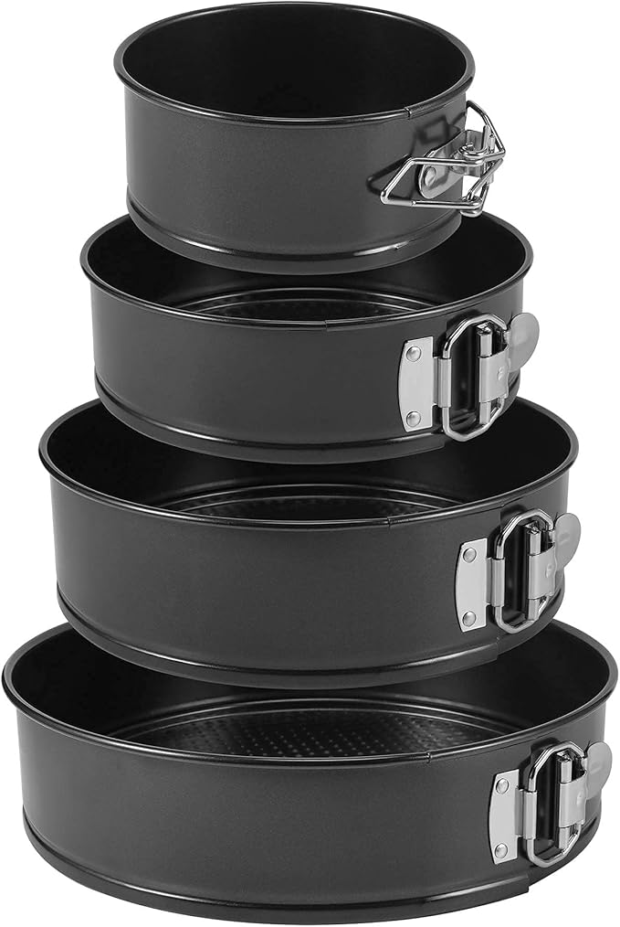 isheTao 4 Pieces Springform Pan Set,4 inch/7 inch/9 inch/10 inch ...