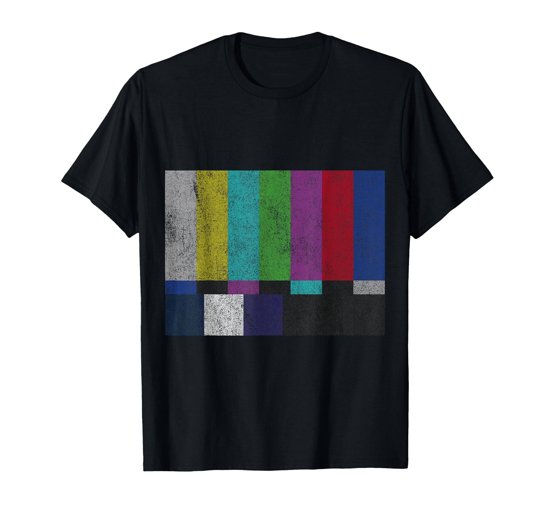 Amazon.com: Vintage TV Test Pattern Color Bars T-Shirt : Clothing ...