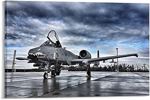 Amazon.com: A-10 Thunderbolt II Warthog Canvas Poster, World War II ...