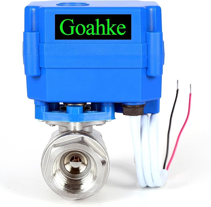 Amazon.com: Motorized Ball Valve 3/4", Full Port, 2 Wire Auto Return ...