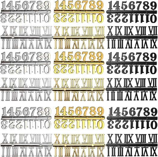 Amazon.com: GXXMEI 18Sets Clock Numerals Kit Including Arabic Number ...