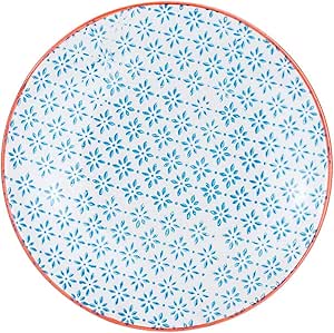 Amazon.com: Nicola Spring Patterned Side, Dessert & Cake Plate - Blue ...