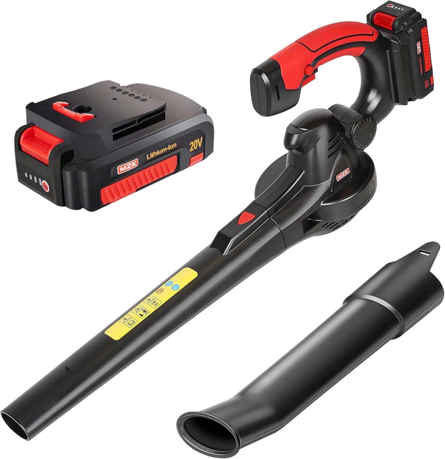 Amazon.com: MZK Cordless Leaf Blower,20V Mini Battery Powered Leaf ...