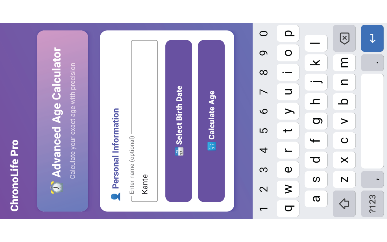 Aplicación ChronoLife Pro - Advanced Age Calculator en Amazon Appstore