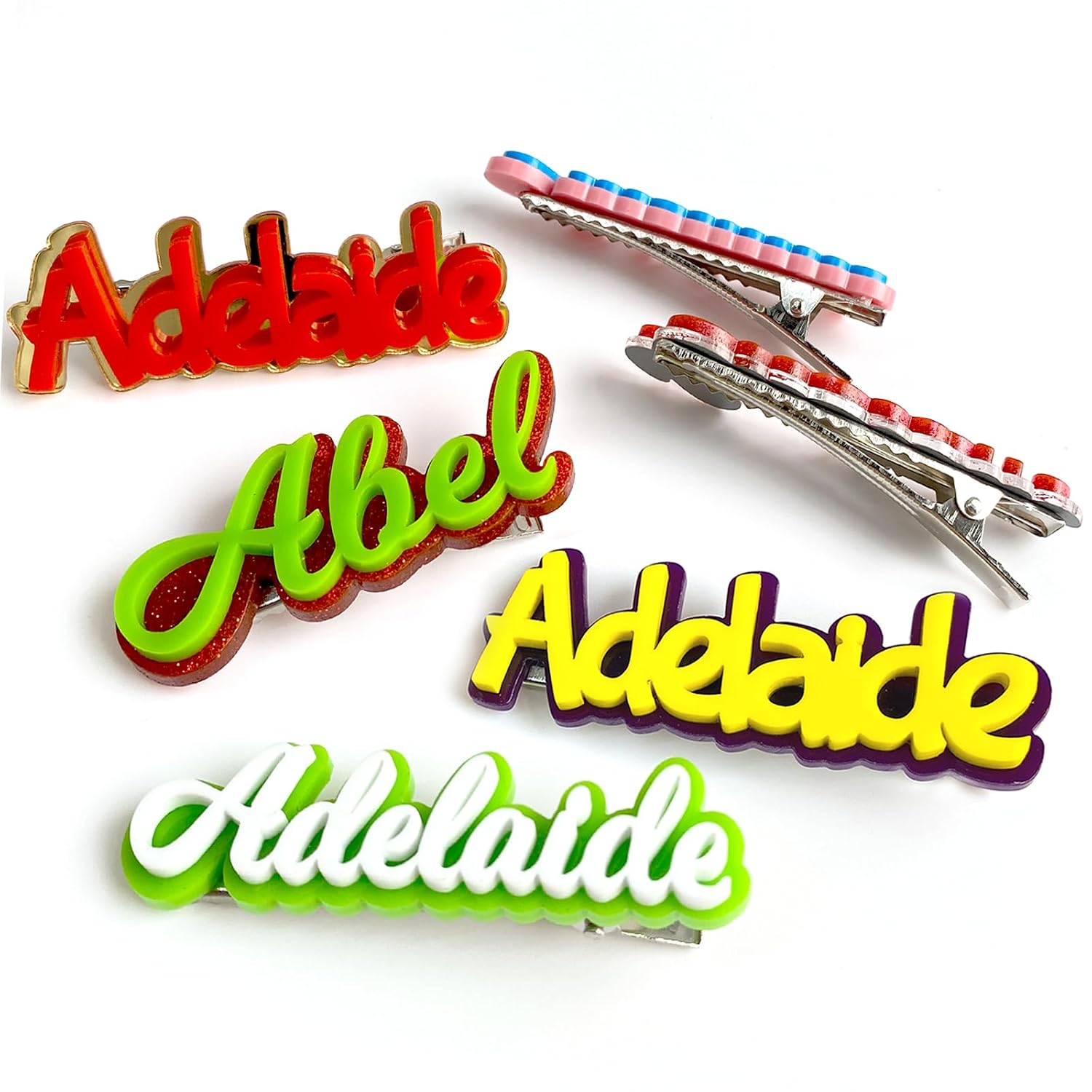Amazon.com : Custom Name Hair Clip Personalized Acrylic Name Clip for ...