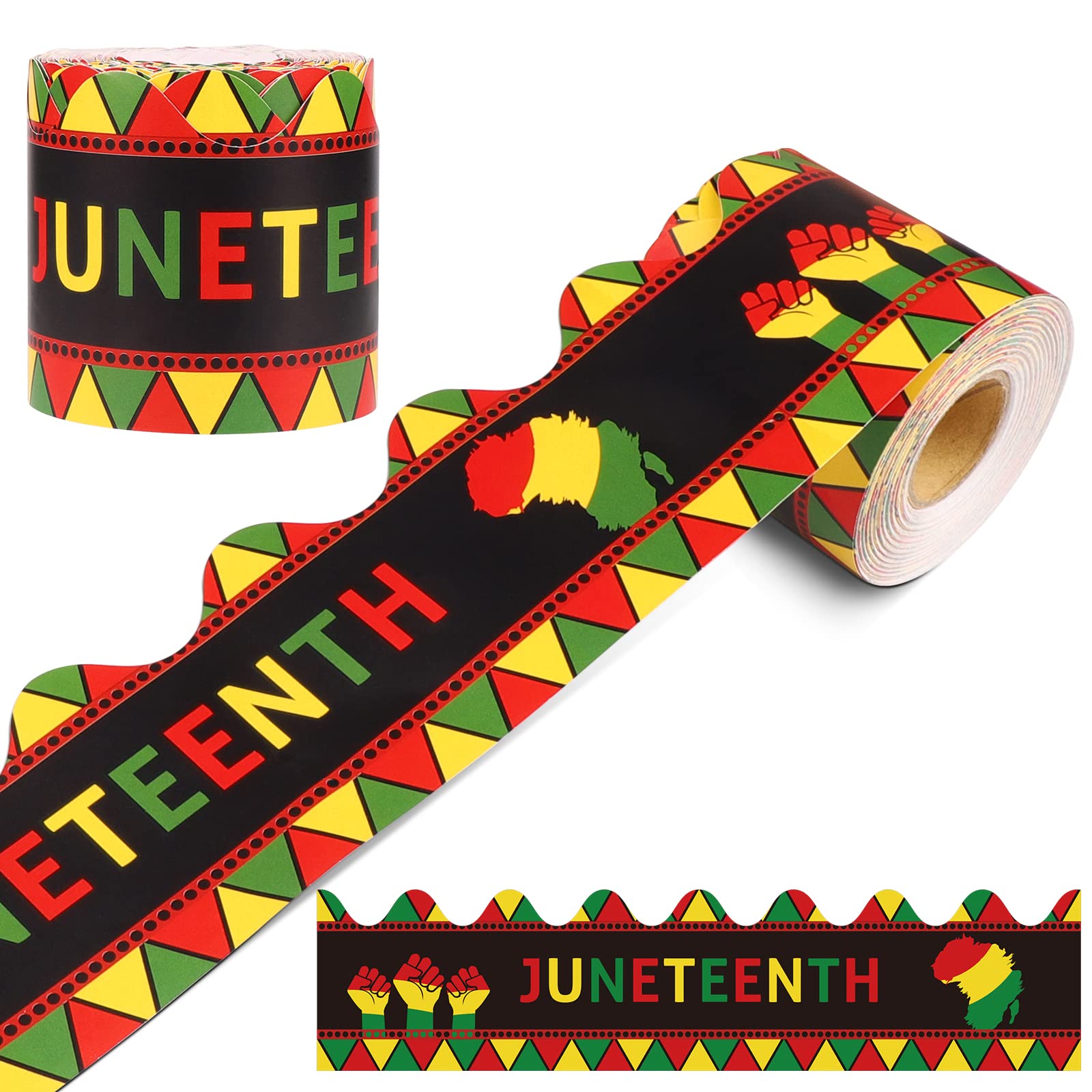 Liengoron 65.6 Feet Juneteenth Day Bulletin Board Border Black Bulletin ...