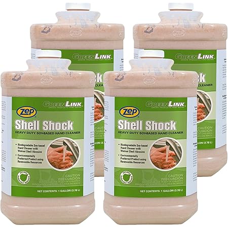 Amazon.com: Zep Shell Shock Walnut-Based Pro Hand Cleaner - 1 Gallon ...