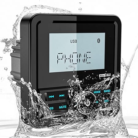 Amazon.com: Marine Bluetooth Radio - Weatherproof Marine Stereo System ...