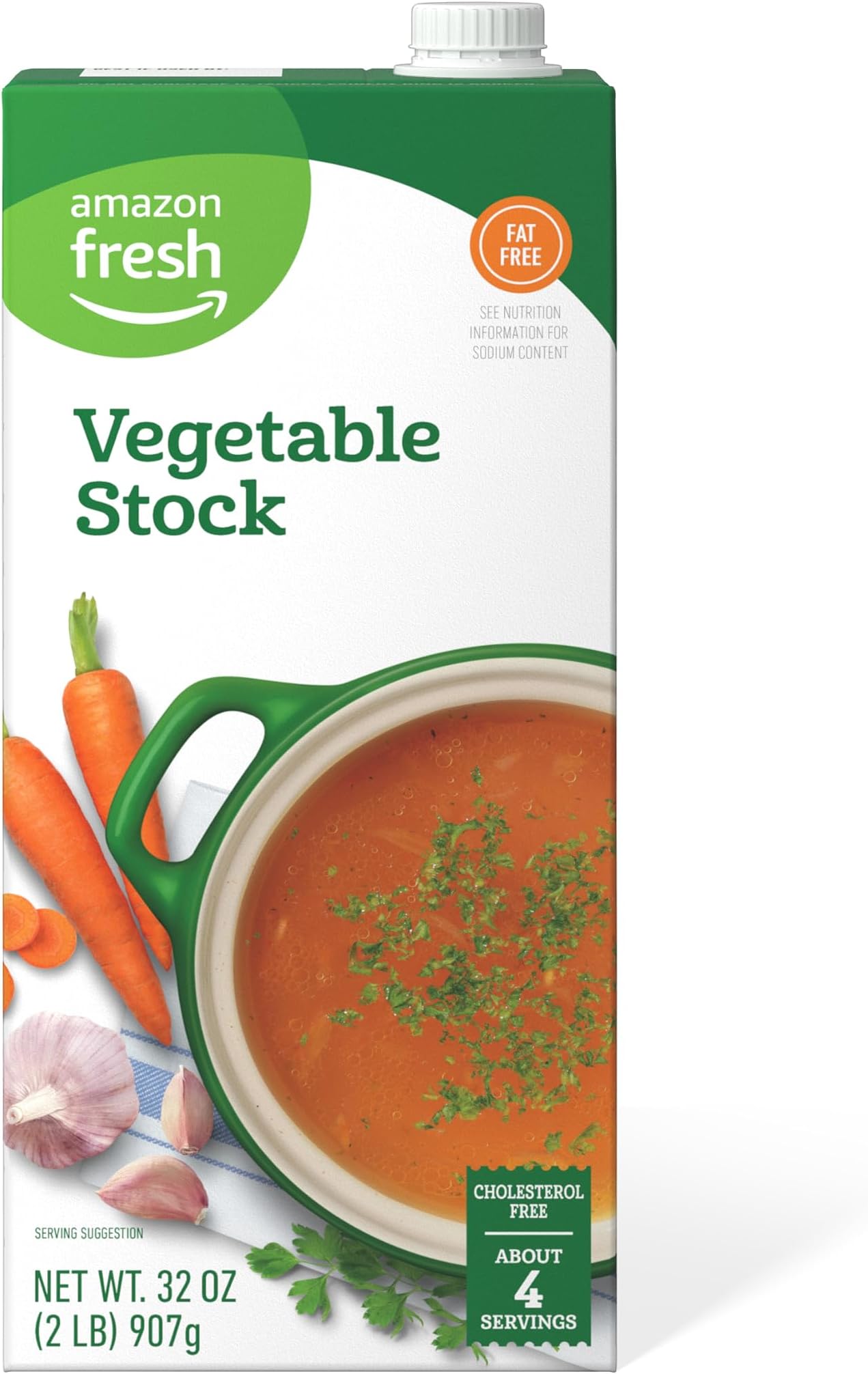 Amazon.com : Kitchen Basics Unsalted Vegetable Stock, 32 fl oz ...